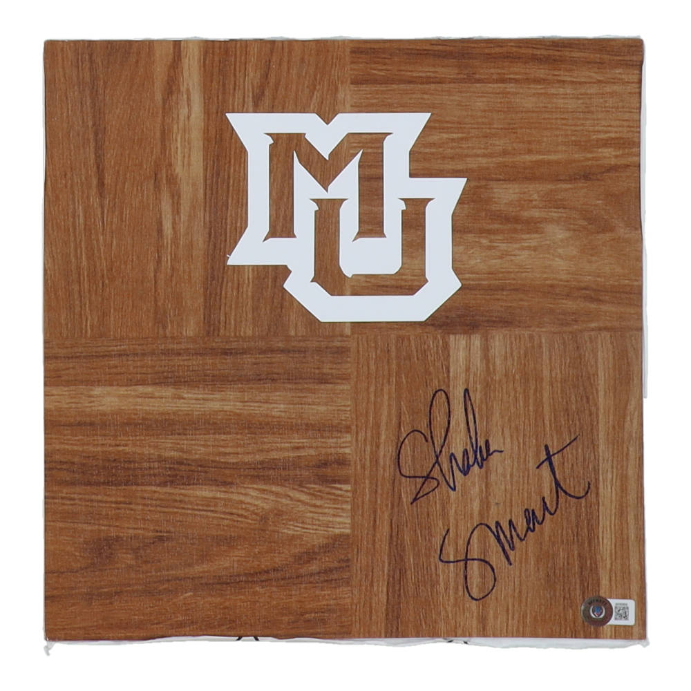 Shaka Smart Signed Marquette University Golden Eagles Logo 12x12 Floor ...