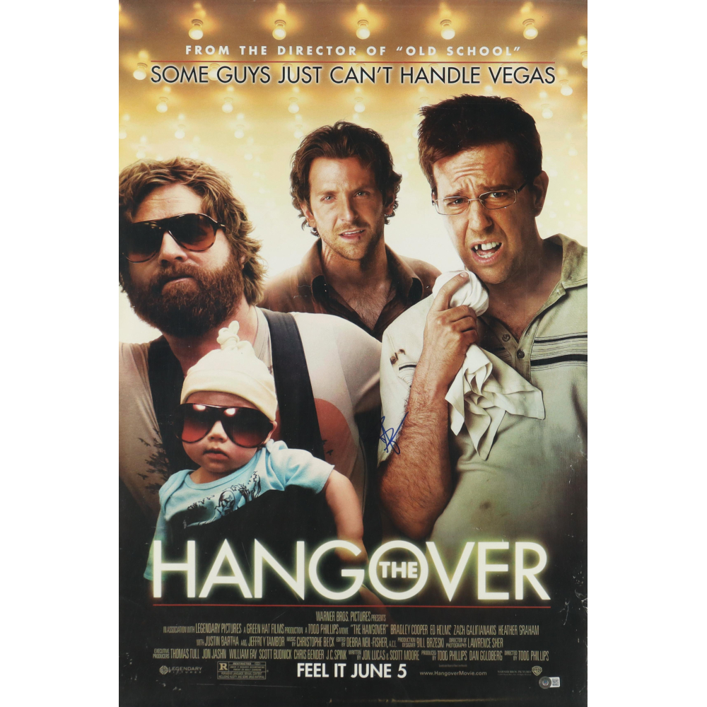 Bradley Cooper Signed "The Hangover" Movie Poster (Beckett) | Pristine ...