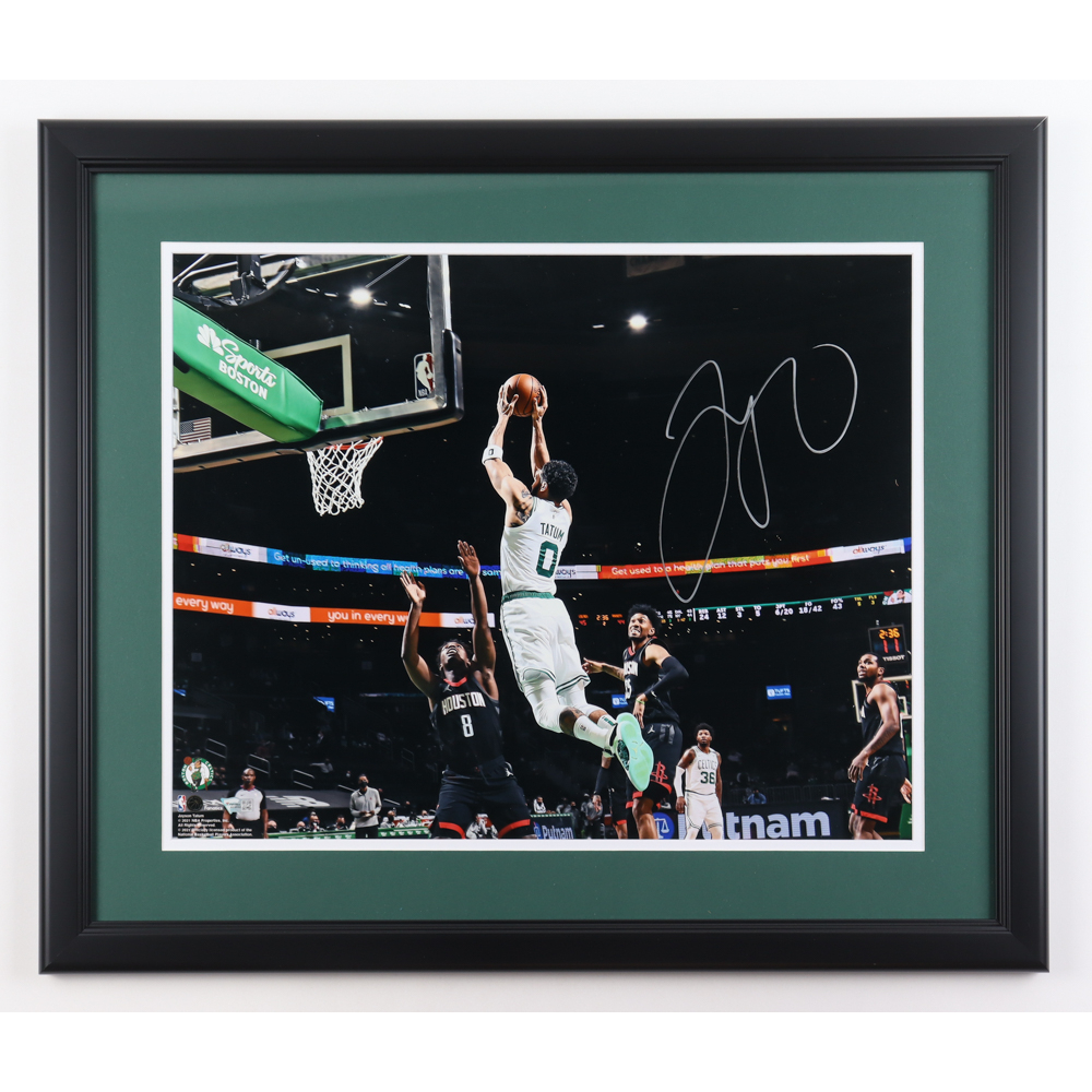 Jayson Tatum Signed Celtics Custom Framed Photo (Fanatics) | Pristine ...
