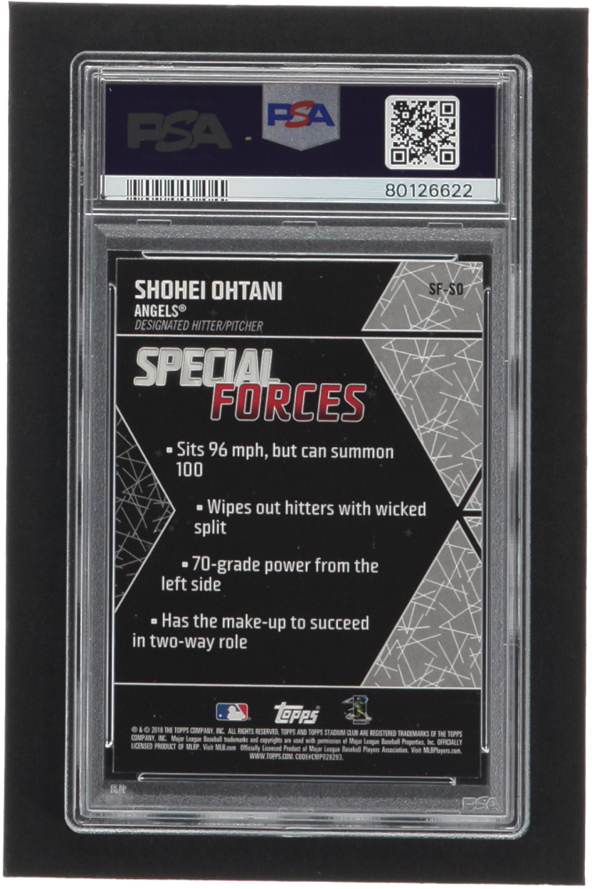 Shohei Ohtani 2018 Stadium Club Special Forces #SFSO RC (PSA 9 ...