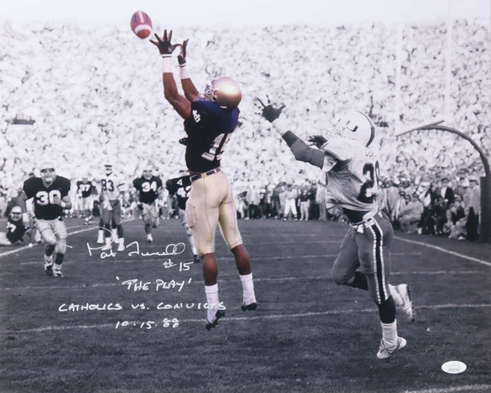 Pat Terrell Signed Notre Dame Fighting Irish 16x20 Photo With Multiple ...