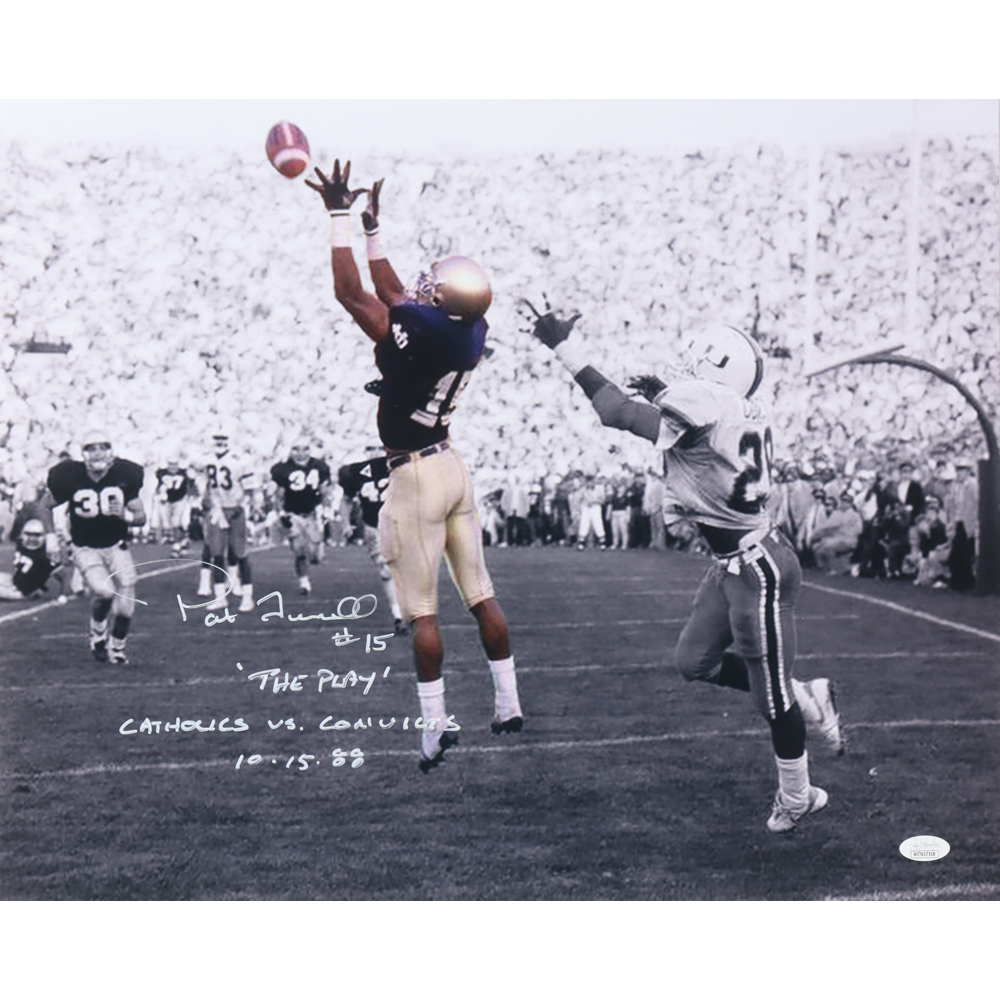 Pat Terrell Signed Notre Dame Fighting Irish 16x20 Photo With Multiple ...