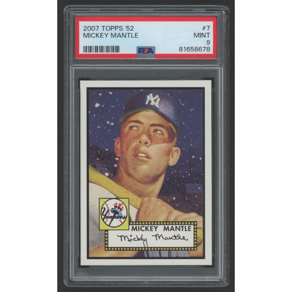 Mickey Mantle 2007 Topps '52 #7 (PSA 9) | Pristine Auction