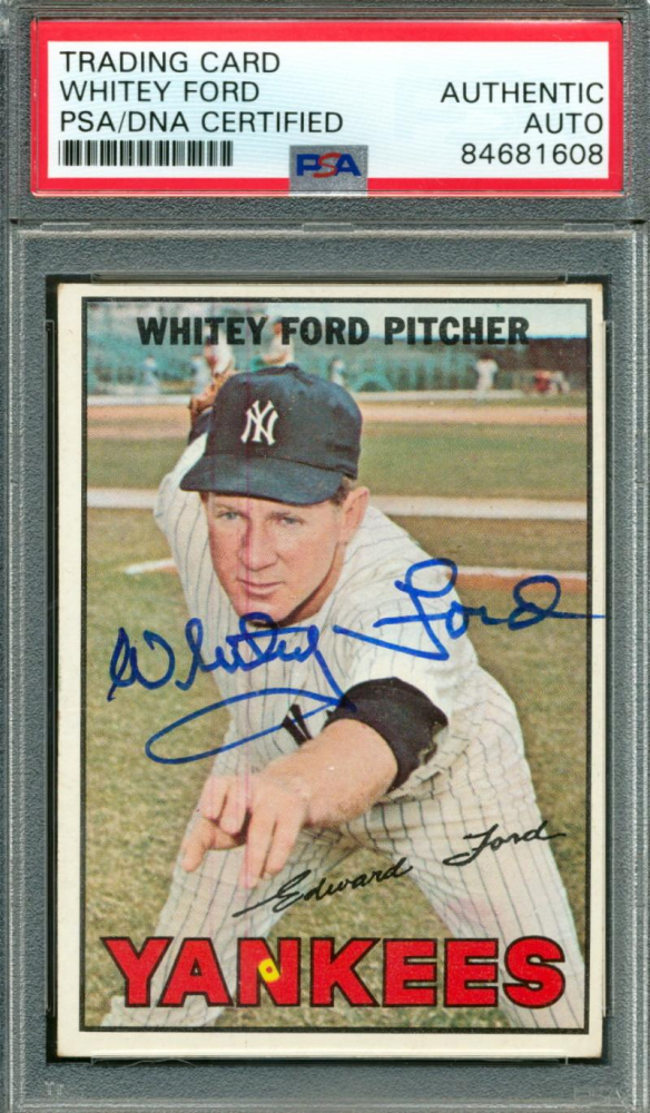 Whitey Ford Signed 1967 Topps #5 (PSA) | Pristine Auction