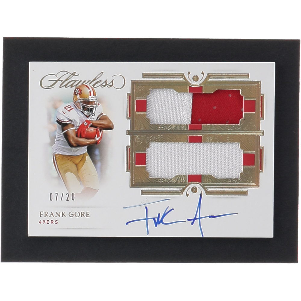 Frank Gore 2021 Panini Flawless Dual Patch Autographs #16 #07/20 ...