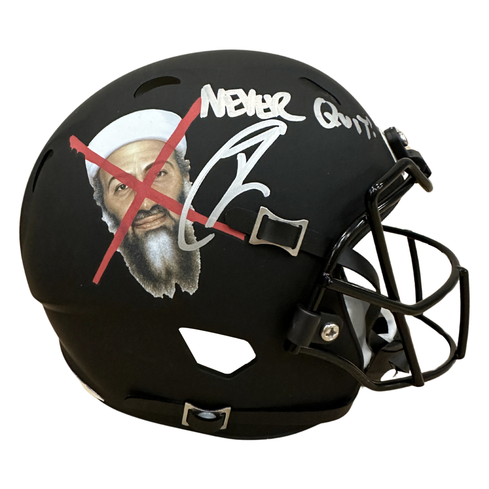 Robert O'Neill Signed "Osama Bin Laden" Mini Helmet Inscribed "Never ...