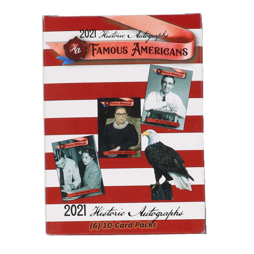 2021 Historic Autographs Famous Americans Blaster Box with (6) Packs ...