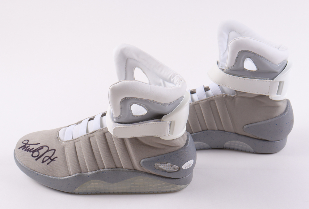 Michael J. Fox Signed "Back to the Future Part II" Replica Prop Shoes ...