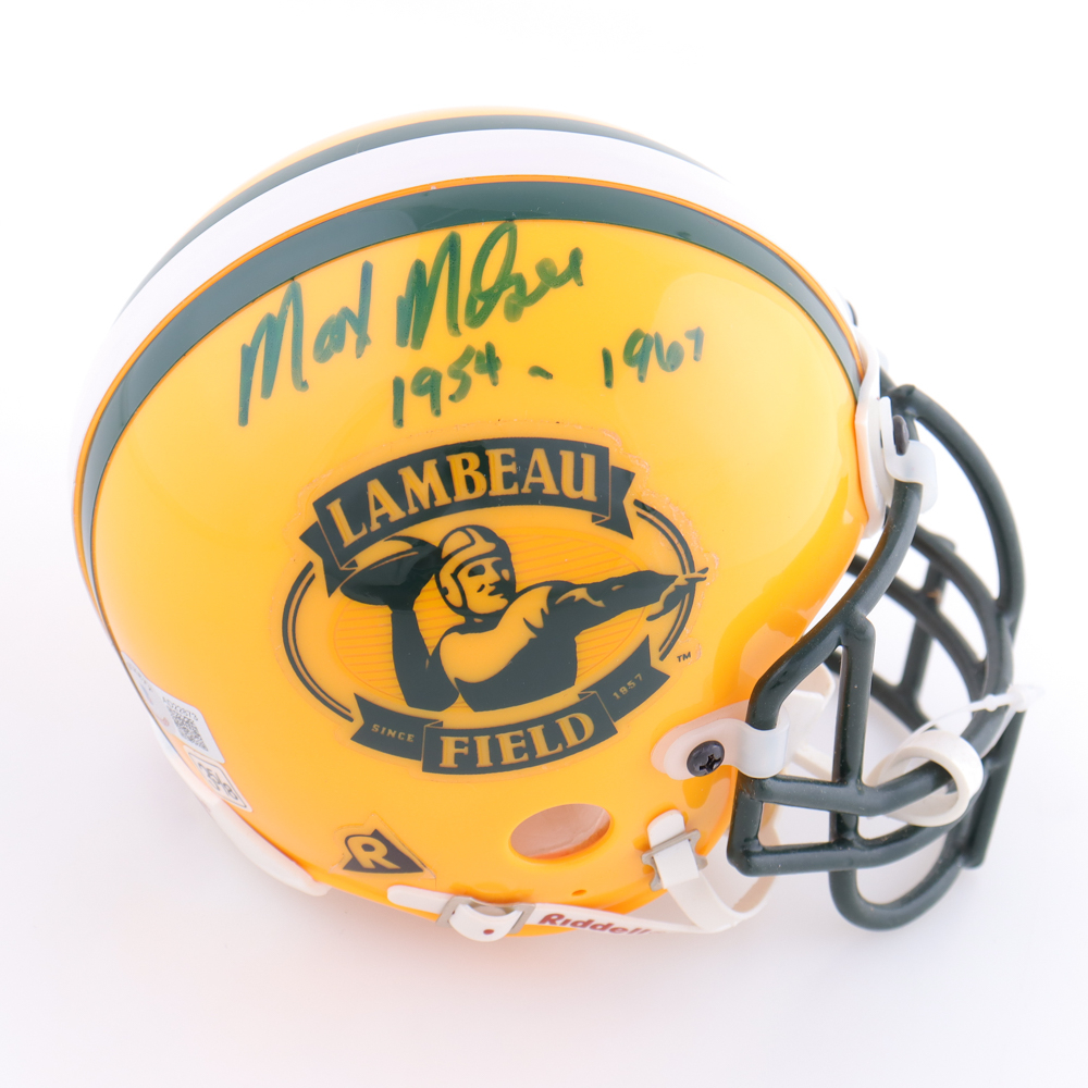 Max McGee Signed Packers Mini Helmet Inscribed "1954-1967" (Beckett ...