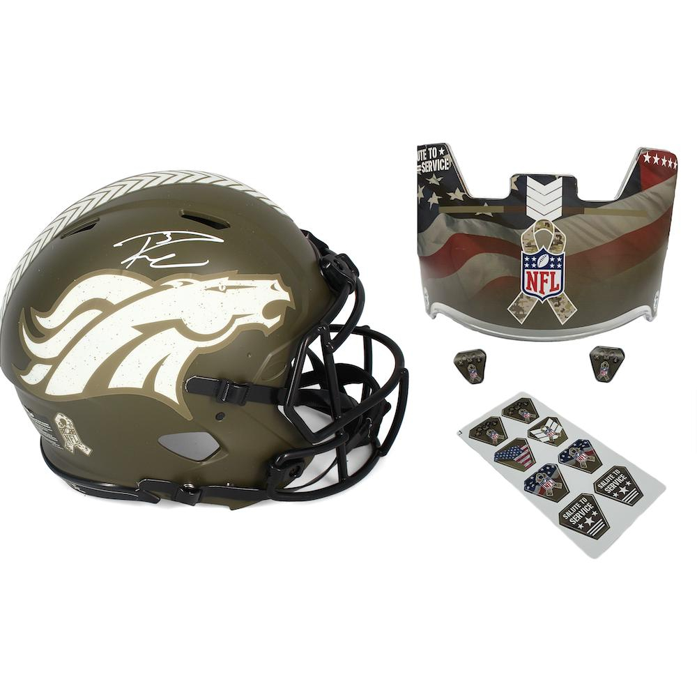 Russell Wilson Signed Broncos Salute to Service Military Ribbon Full ...