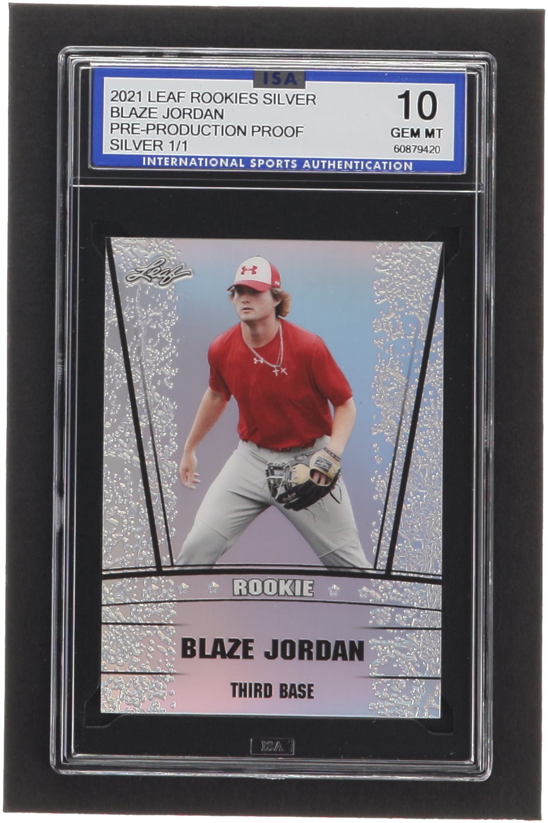 Blaze Jordan 2021 Leaf Metal Special Release Rookie Silver Rainbow ...