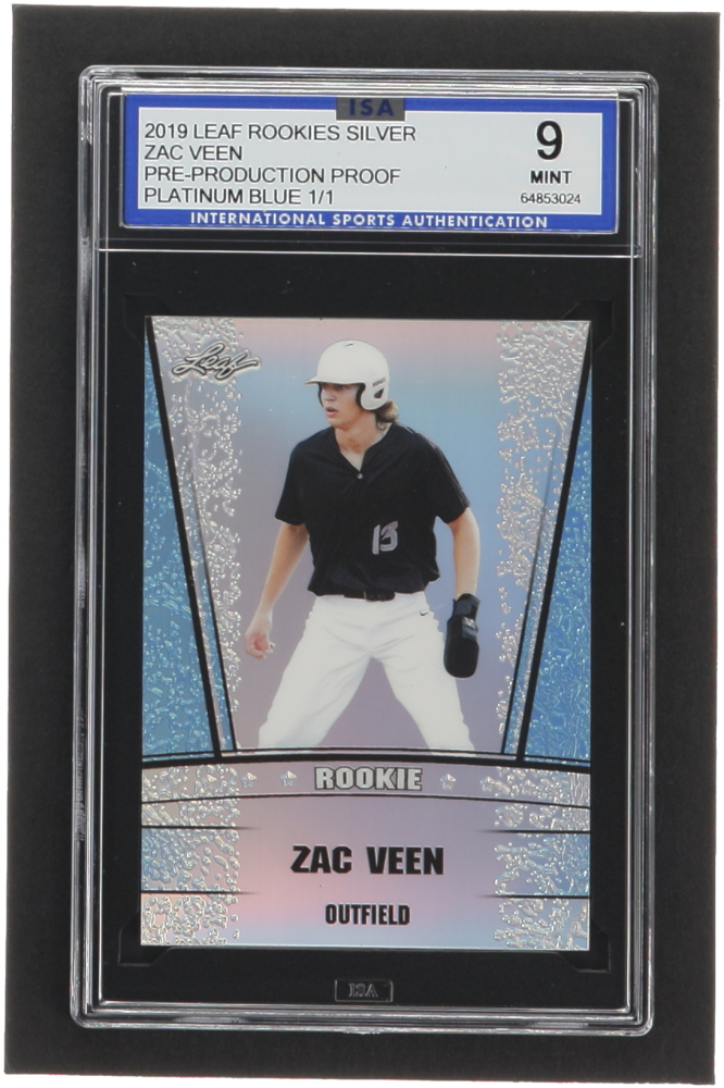 Zac Veen 2019 Leaf Metal Special Release Rookie Silver Rainbow Platinum ...