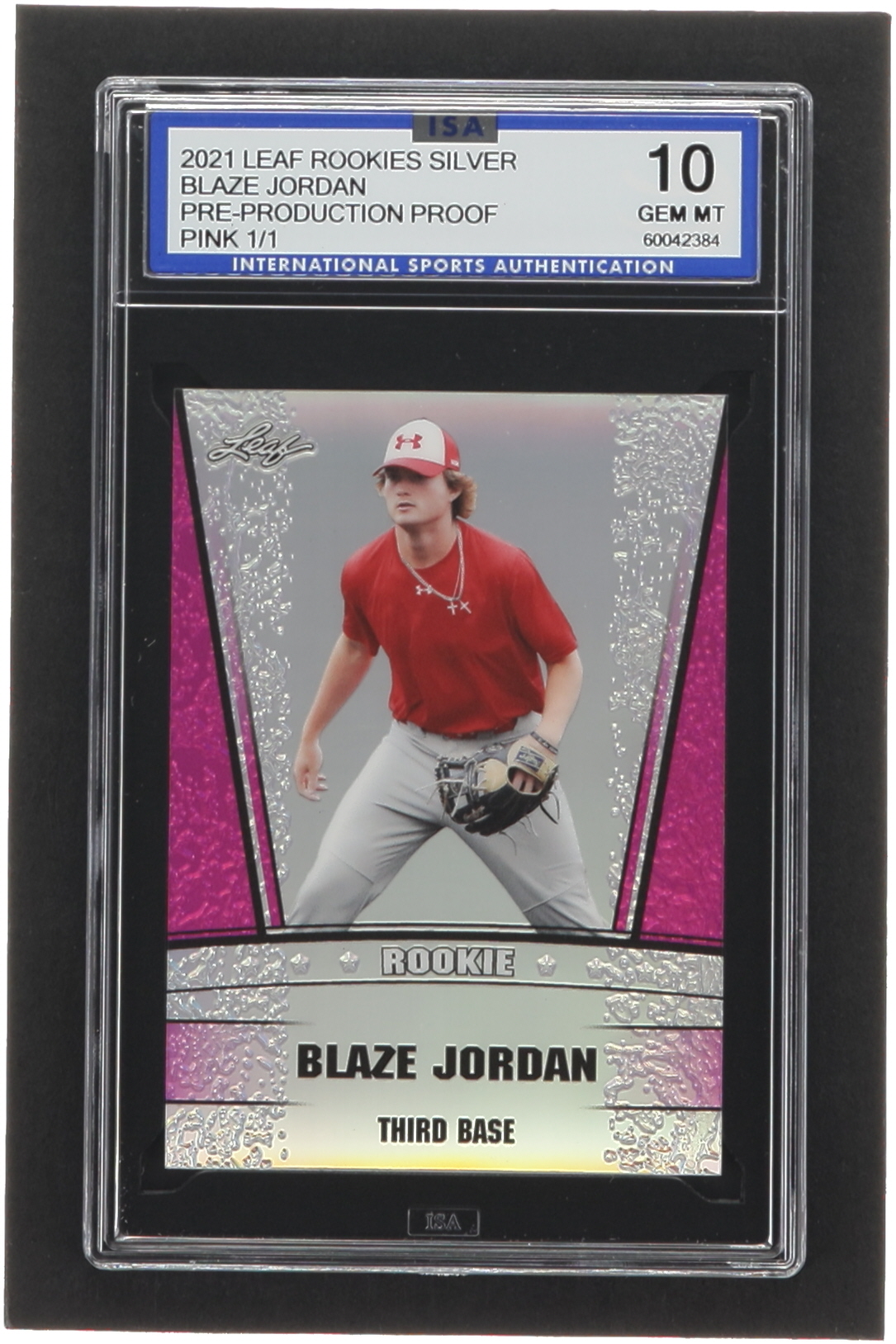 Blaze Jordan 2021 Leaf Metal Special Release Rookie Silver Rainbow Pink ...