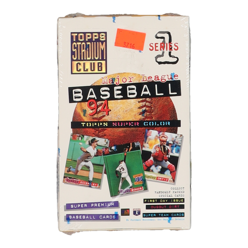 1994 Topps Stadium Club Series 1 Baseball Hobby Box with (24) Packs ...