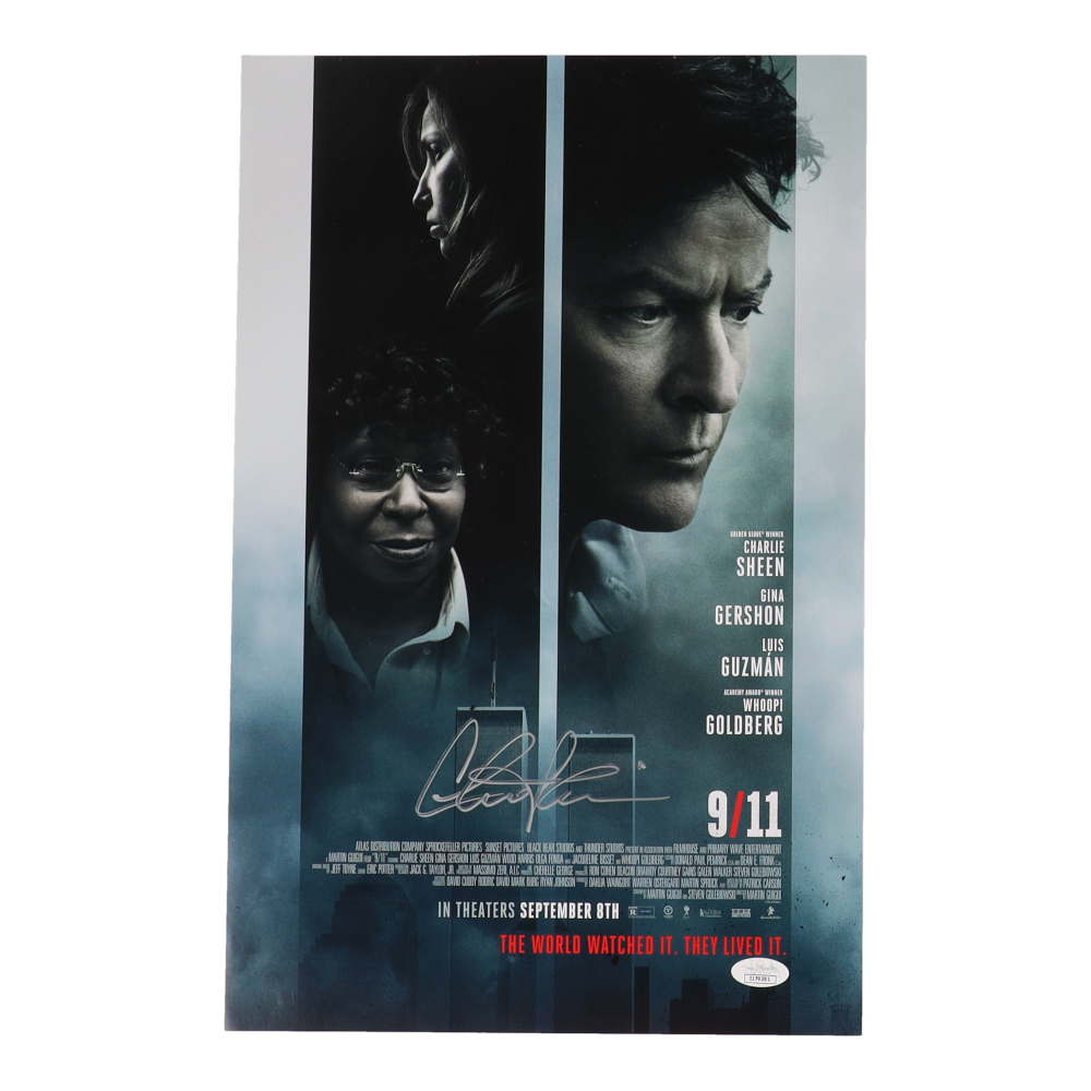 Charlie Sheen Signed "9/11" 11x17 Movie Poster Photo (JSA) | Pristine ...