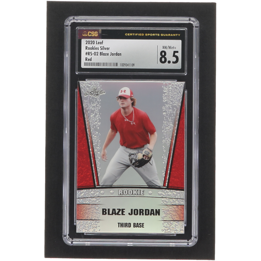 Blaze Jordan 2020 Leaf Metal Special Release Rookie Silver Rainbow Red ...