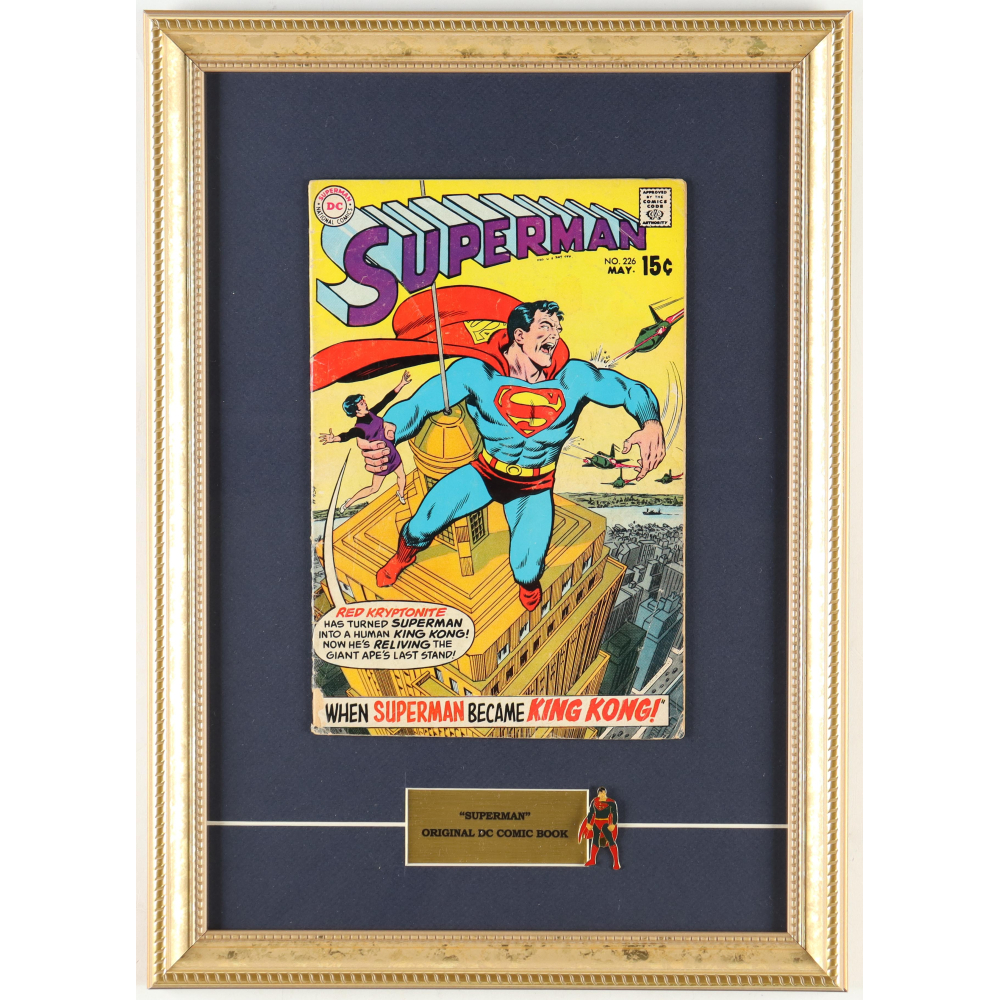 Superman Vintage Full Comic Book Custom Framed Display With Vintage ...