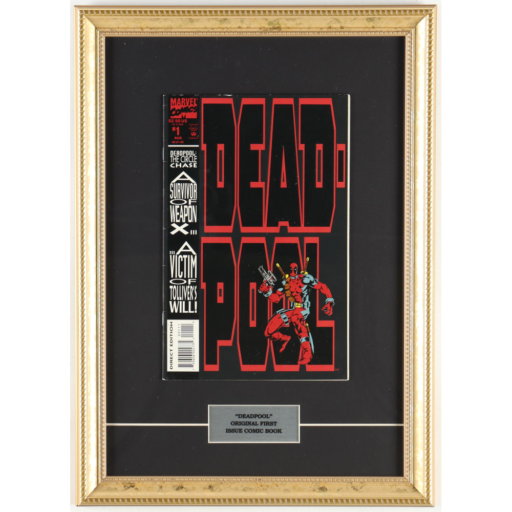 Vintage 1993 "Deadpool" Issue #1 Marvel Custom Framed First Issue Comic ...