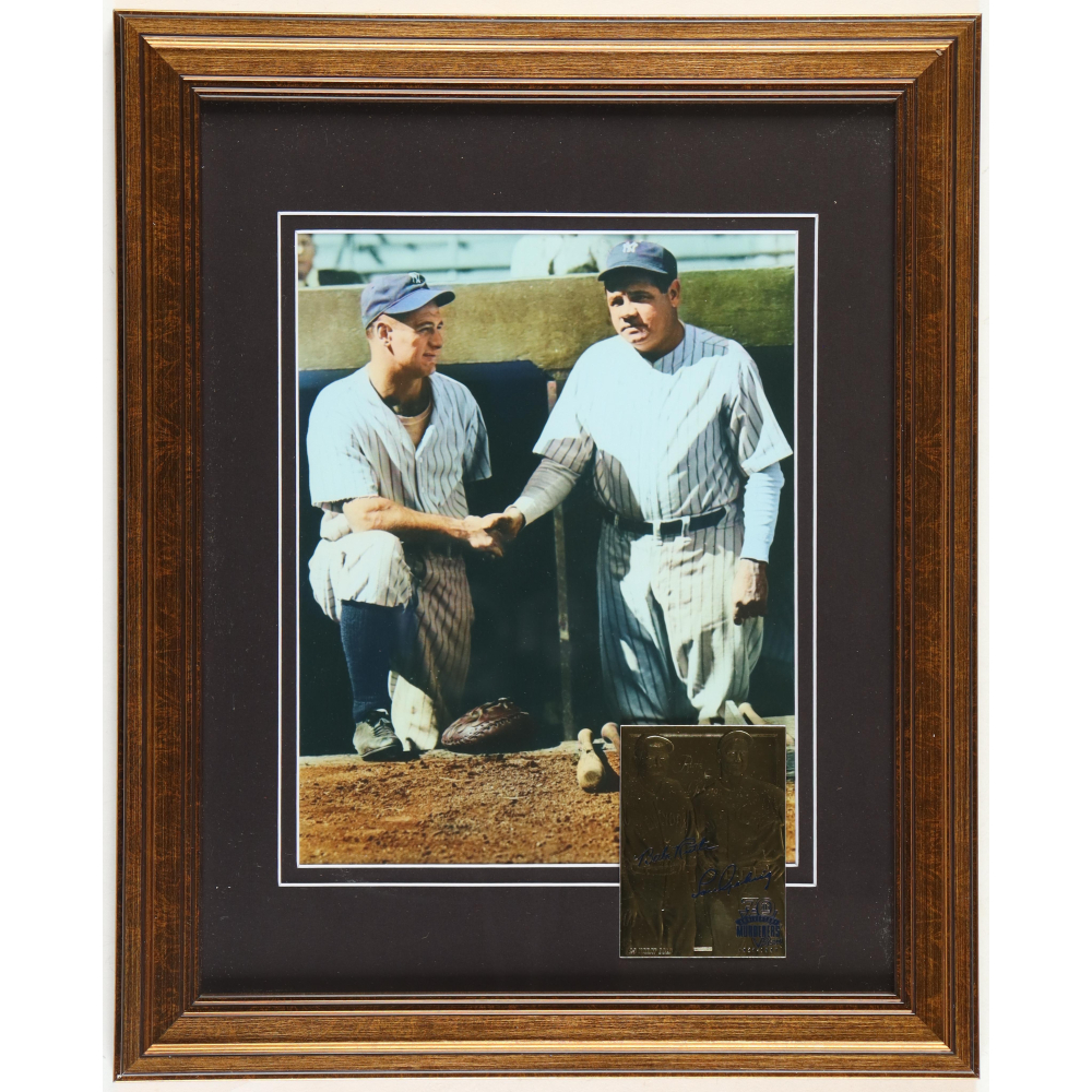 Babe Ruth & Lou Gehrig "Murder's Row" Yankees Custom Framed Photo ...