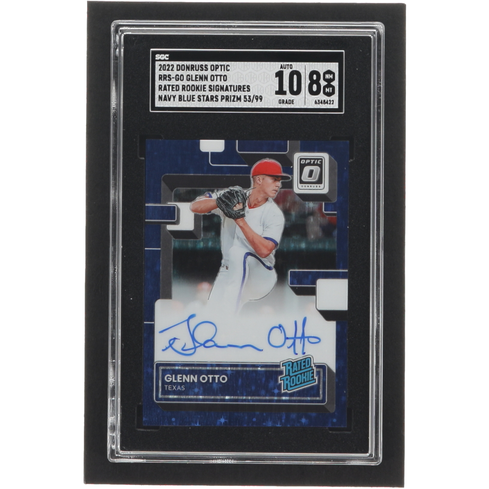 Glenn Otto 2022 Donruss Optic Rated Rookies Signatures Navy Blue Stars ...