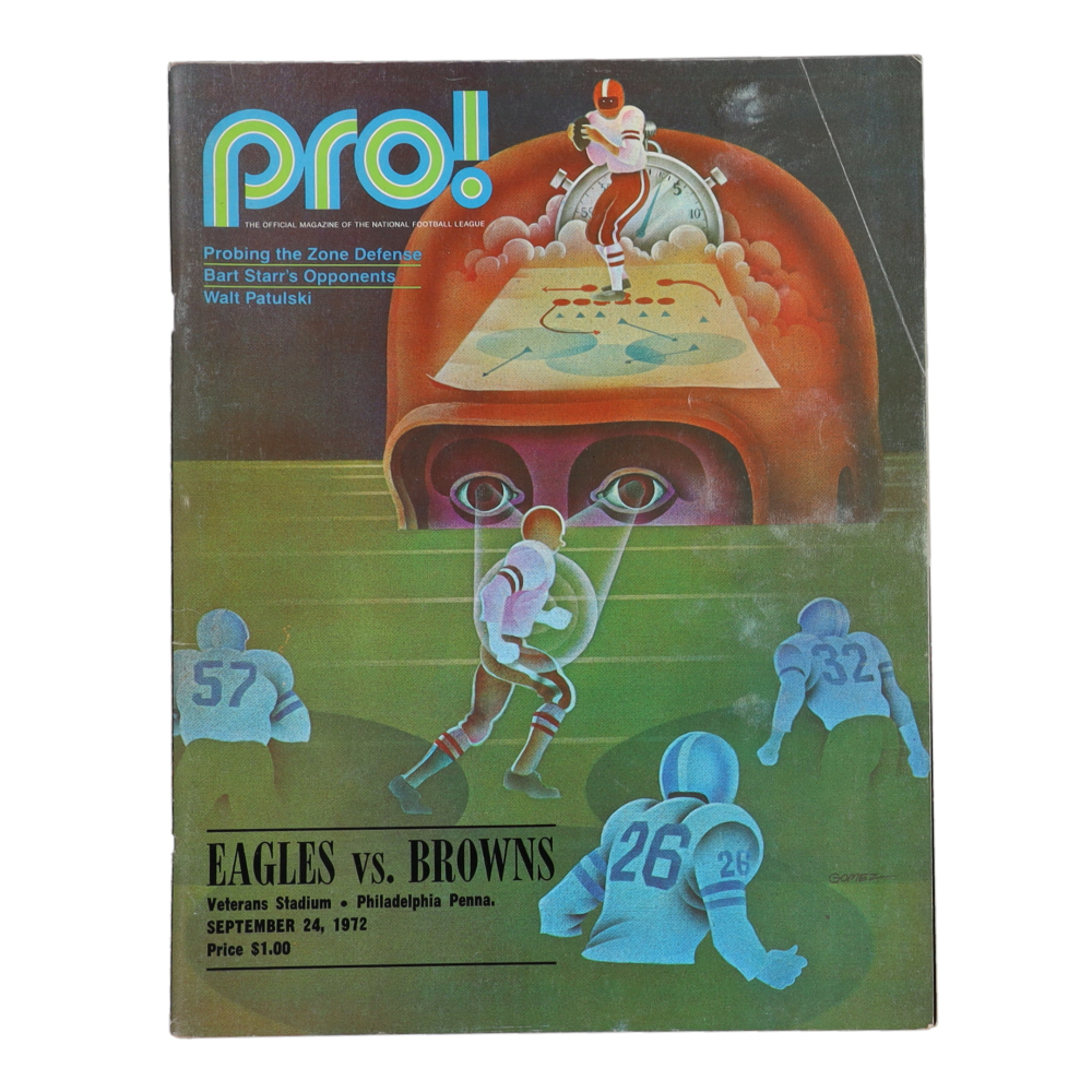 Eagles VS Browns 1972 Original On-Site Veterans Stadium Program ...