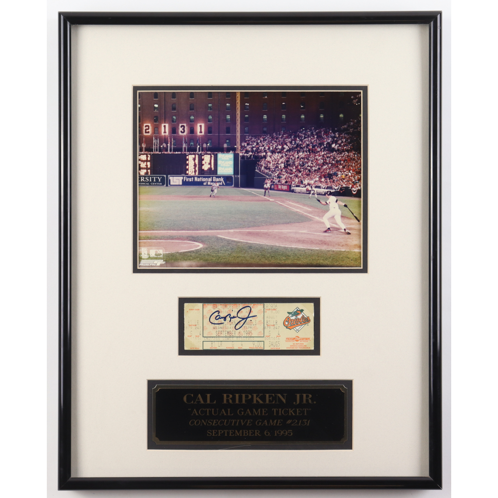 Cal Ripken Jr. Signed Orioles Custom Framed Original #2,131 Consecutive ...