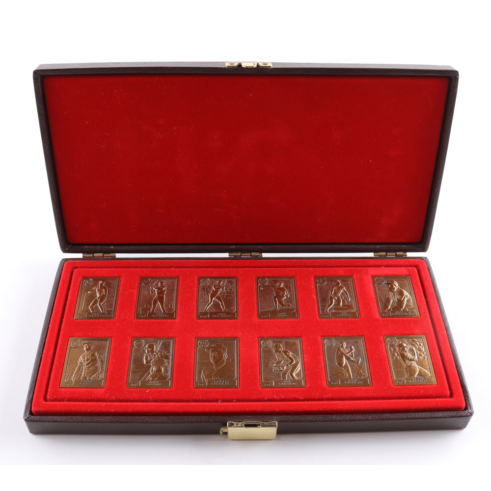 1987 Topps Gallery of Champions Complete Set of (12) Solid Bronze Cards ...