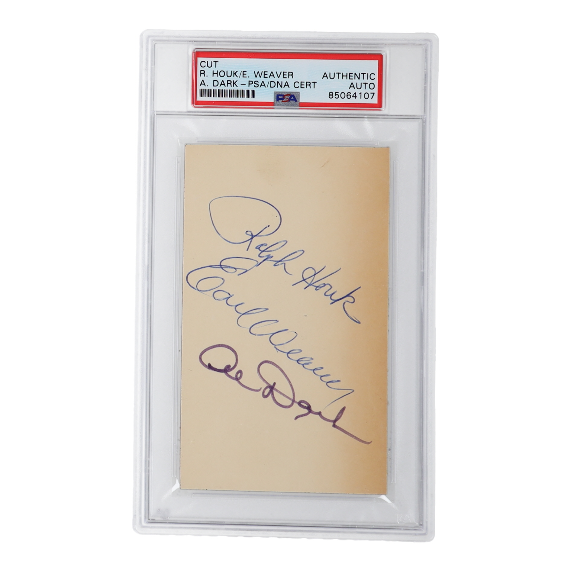 Ralph Houk, Earl Weaver & Al Dark Signed Cut (PSA) | Pristine Auction