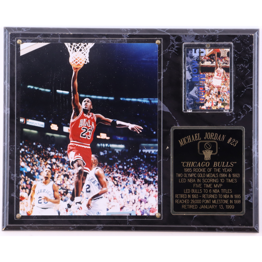 Michael Jordan Bulls Custom Plaque Photo Display with 1994 Upper Deck ...