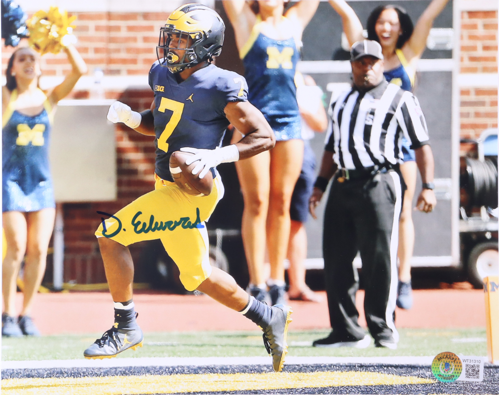 Donovan Edwards Signed Michigan Wolverines 8x10 Photo (Beckett ...