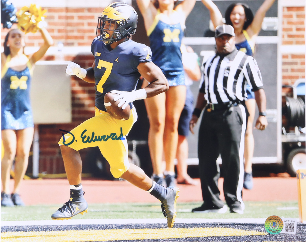 Donovan Edwards Signed Michigan Wolverines 8x10 Photo (Beckett ...