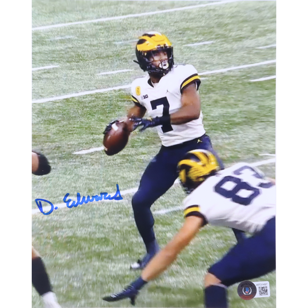 Donovan Edwards Signed Michigan Wolverines 8x10 Photo (Beckett ...