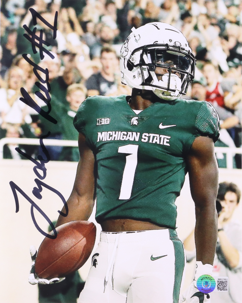 Jayden Reed Signed Michigan State Spartans 8x10 Photo (Beckett ...