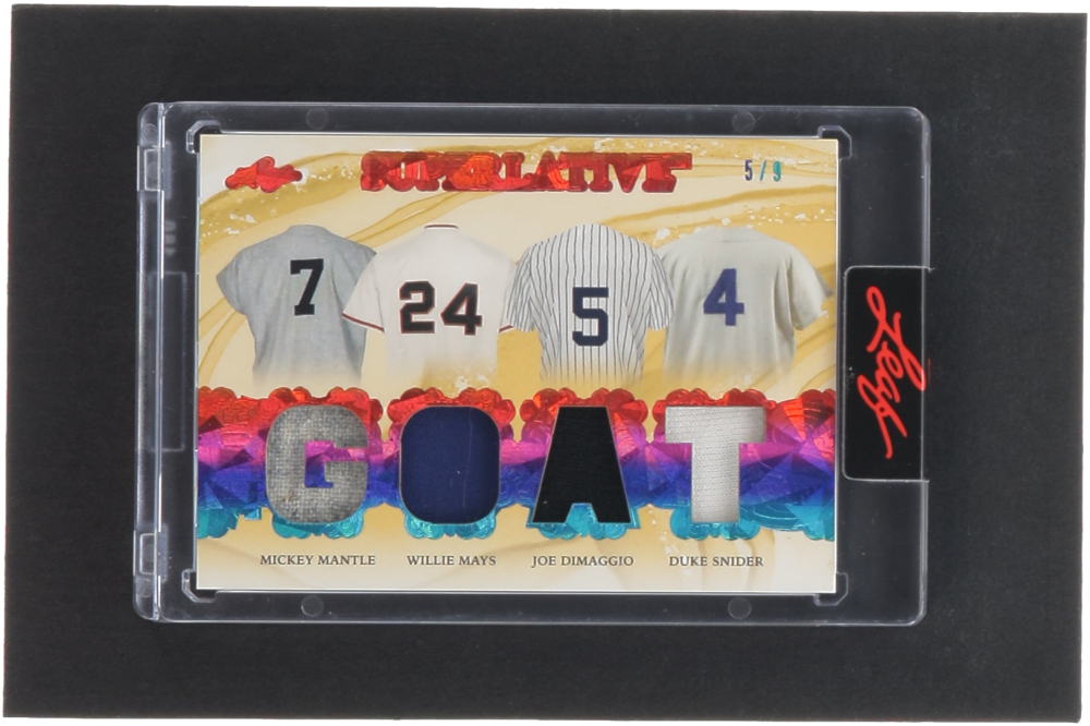 Mickey Mantle / Willie Mays / Joe DiMaggio / Duke Snider 2023 Leaf ...