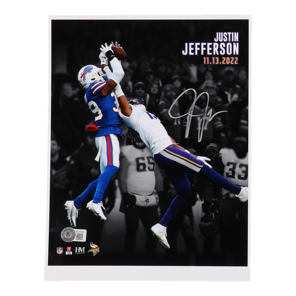 Justin Jefferson Signed Vikings 8x10 Photo (Beckett) | Pristine Auction