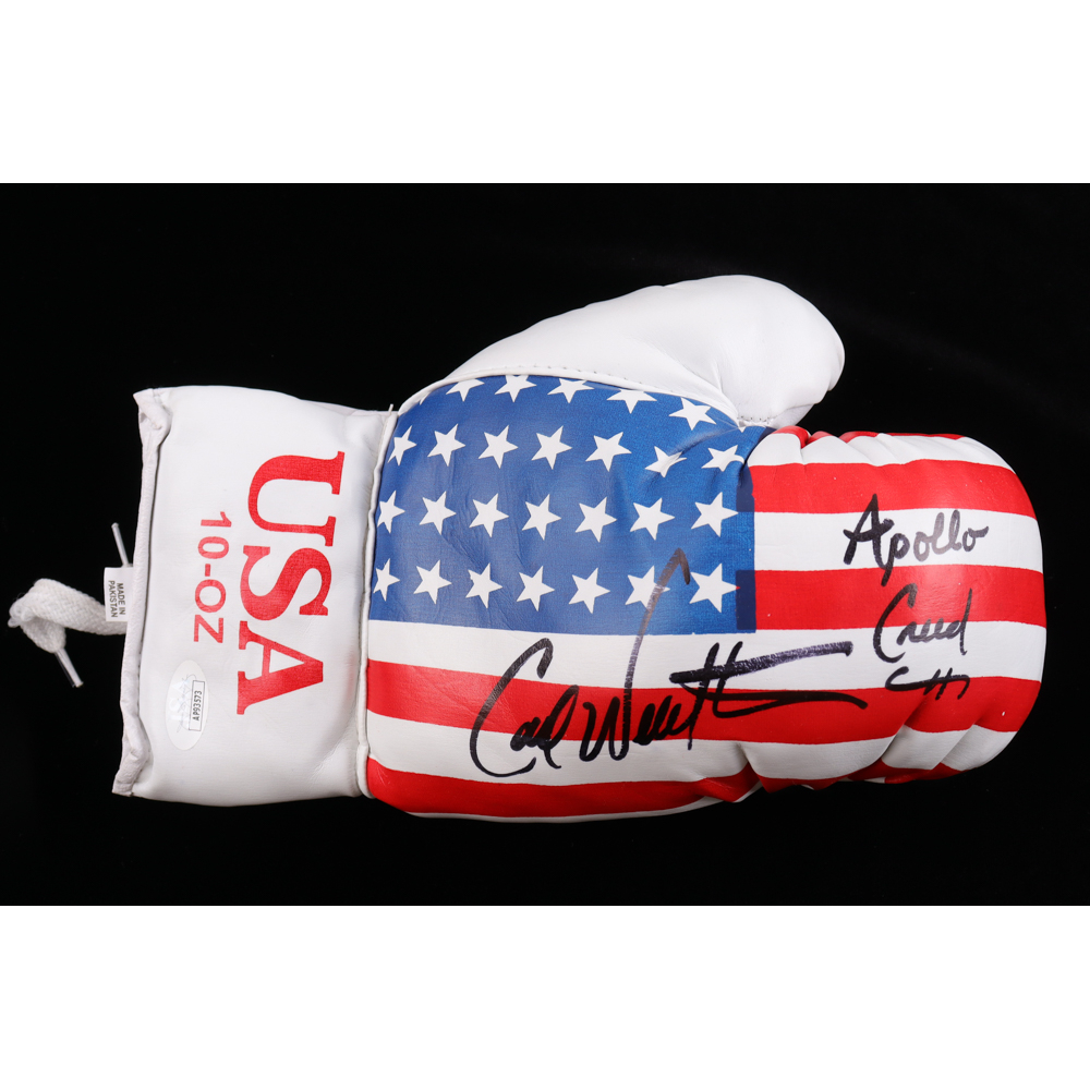 Carl Weathers Signed Last Punch Boxing Glove Inscribed "Apollo Creed ...