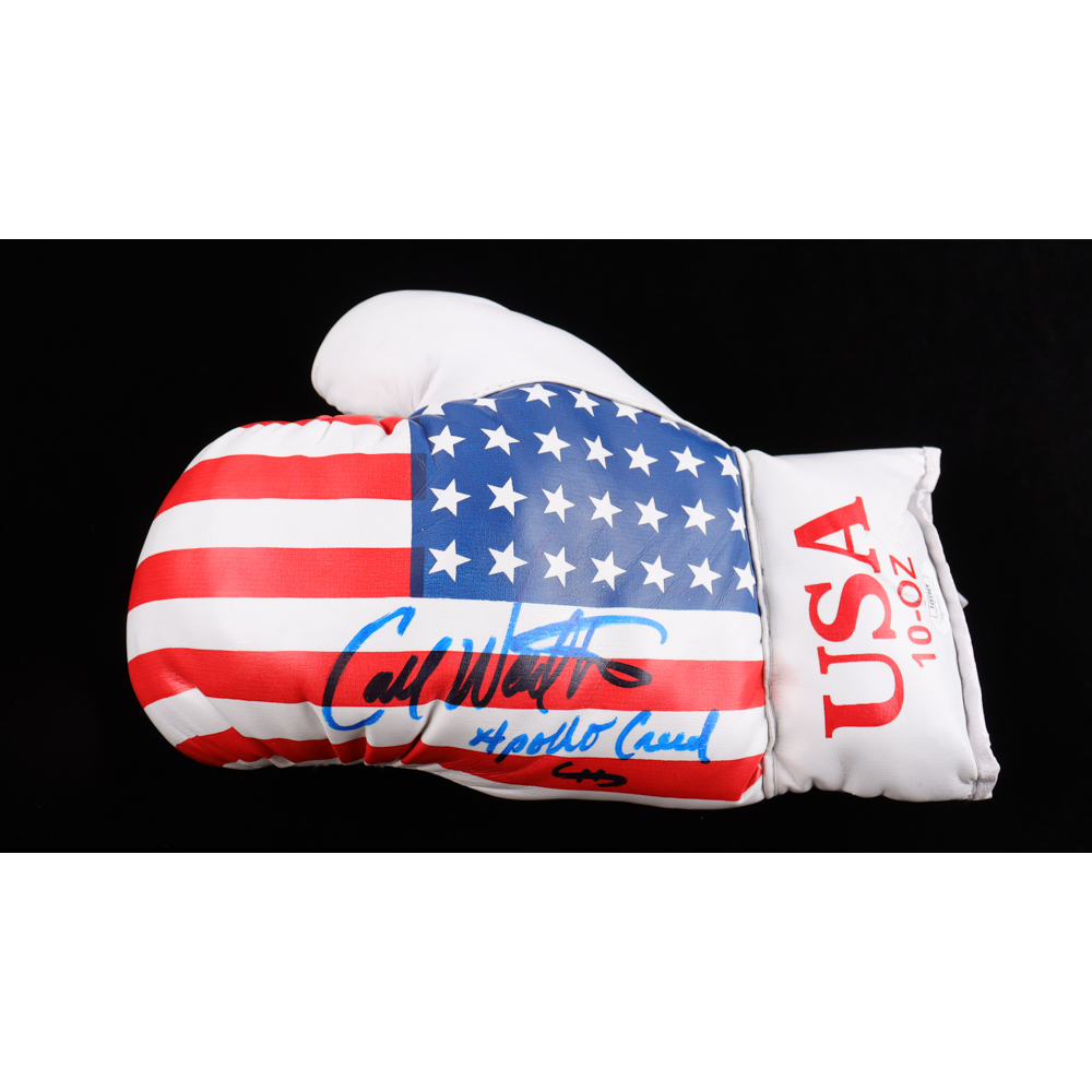 Carl Weathers Signed Last Punch Boxing Glove Inscribed "Apollo Creed ...
