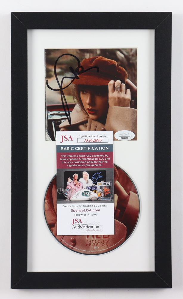 Taylor Swift Signed "Red: Taylor's Version" Custom Framed CD Display ...