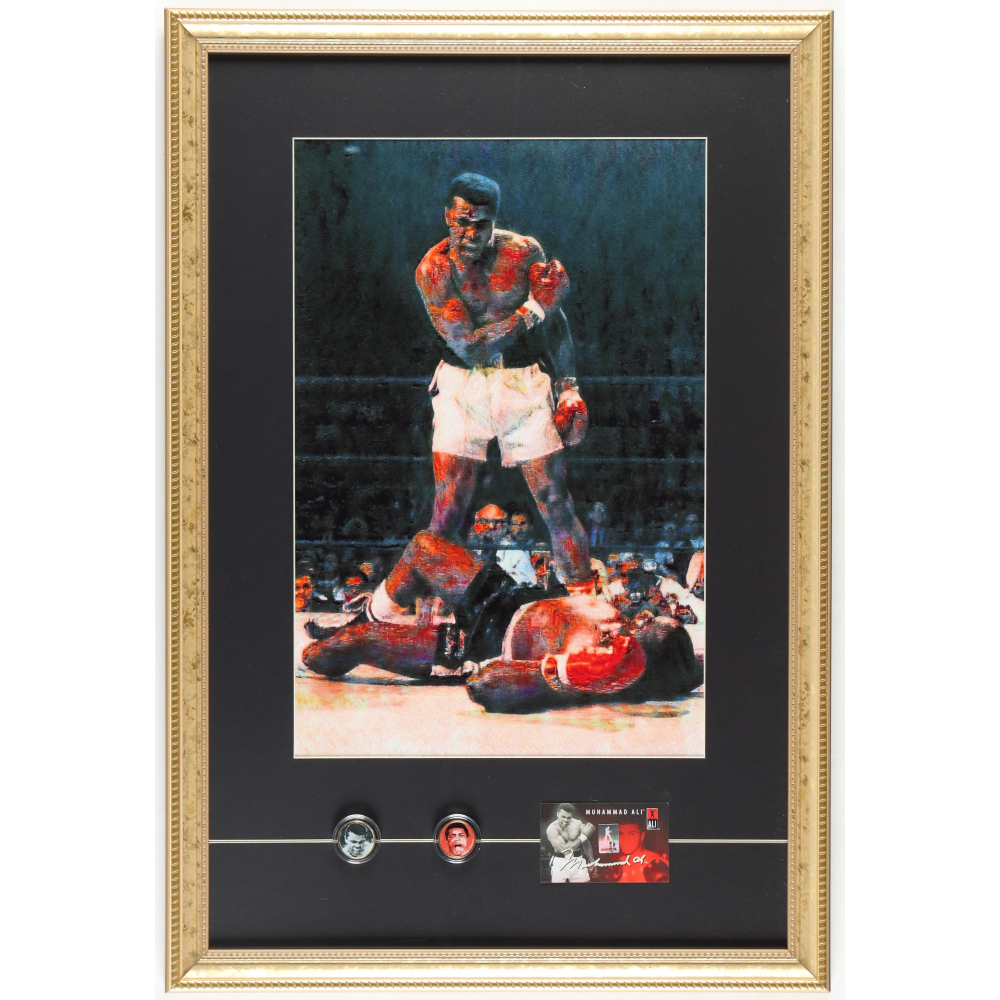 "Muhammad Ali Over Sonny Liston" Custom Framed Art Print Display With ...