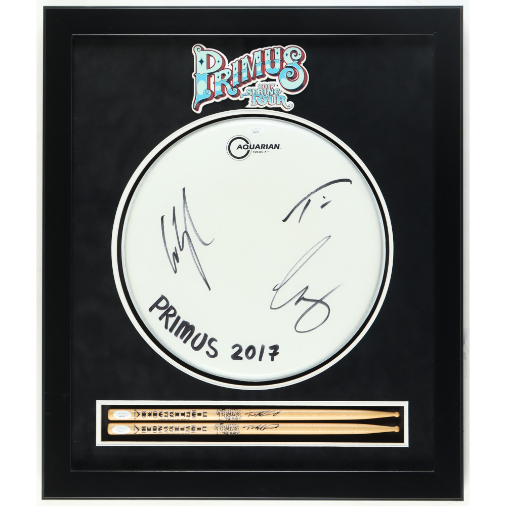Les Claypool, Tim Alexander & Larry Lalonde Signed Primus 2017 Stage ...