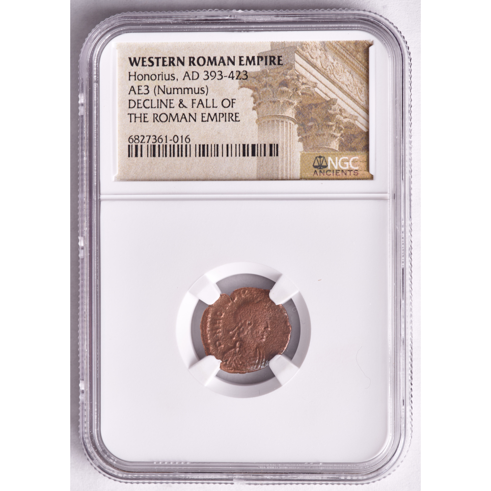 Honorius (AD 393-423) Western Roman Empire AE3 (Nummus) Ancient Coin ...