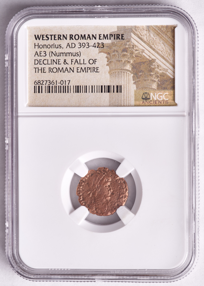 Honorius (AD 393-423) Western Roman Empire AE3 (Nummus) Ancient Coin ...