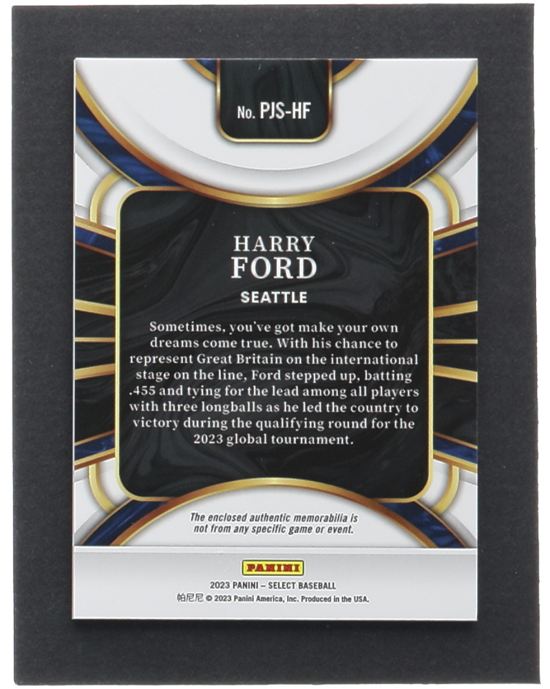 Harry Ford 2023 Select Rookie Jumbo Swatches #27 RC | Pristine Auction