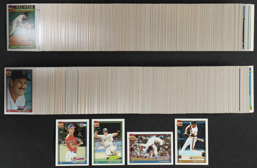1991 Topps Baseball Complete Set of (792) Cards with Chipper Jones #333 ...