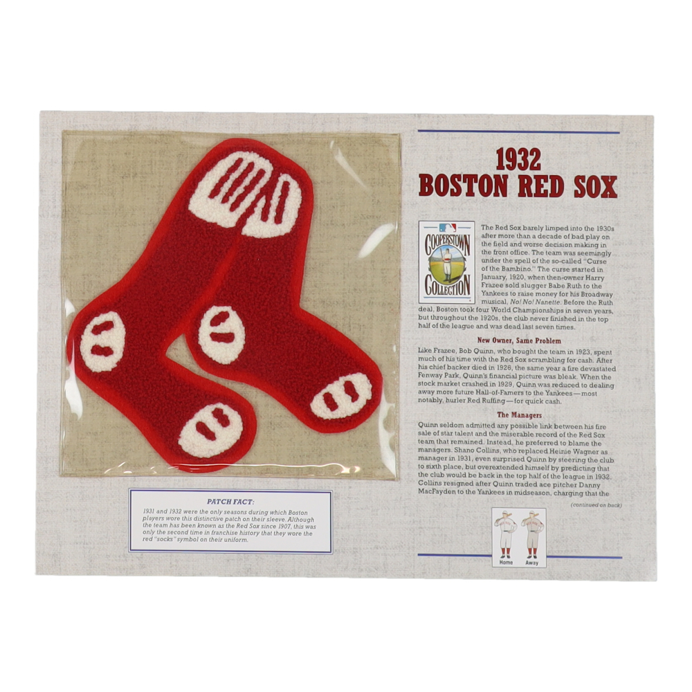 Cooperstown Collection 1932 Boston Red Sox Cloth Uniform Patch ...