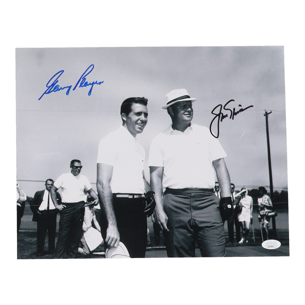 Jack Nicklaus & Gary Player Signed 11x14 Photo (JSA) | Pristine Auction