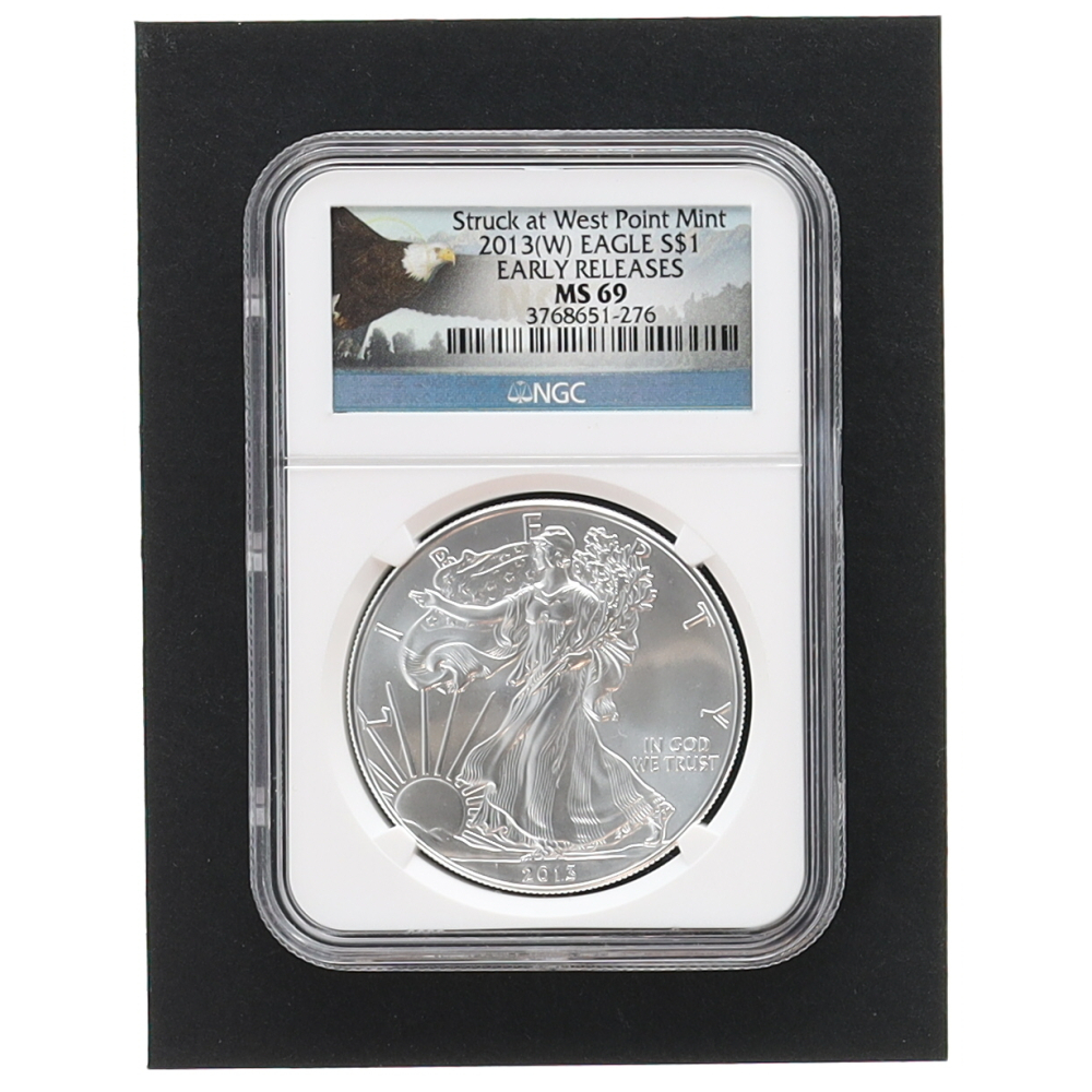 2013(W) American Silver Eagle - Early Releases - Struck at West Point Mint (NGC MS69) | Pristine ...