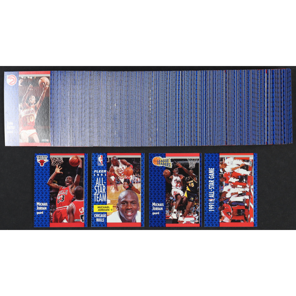 1991-92 Fleer Basketball Series I Complete Set of (240) Cards Including ...