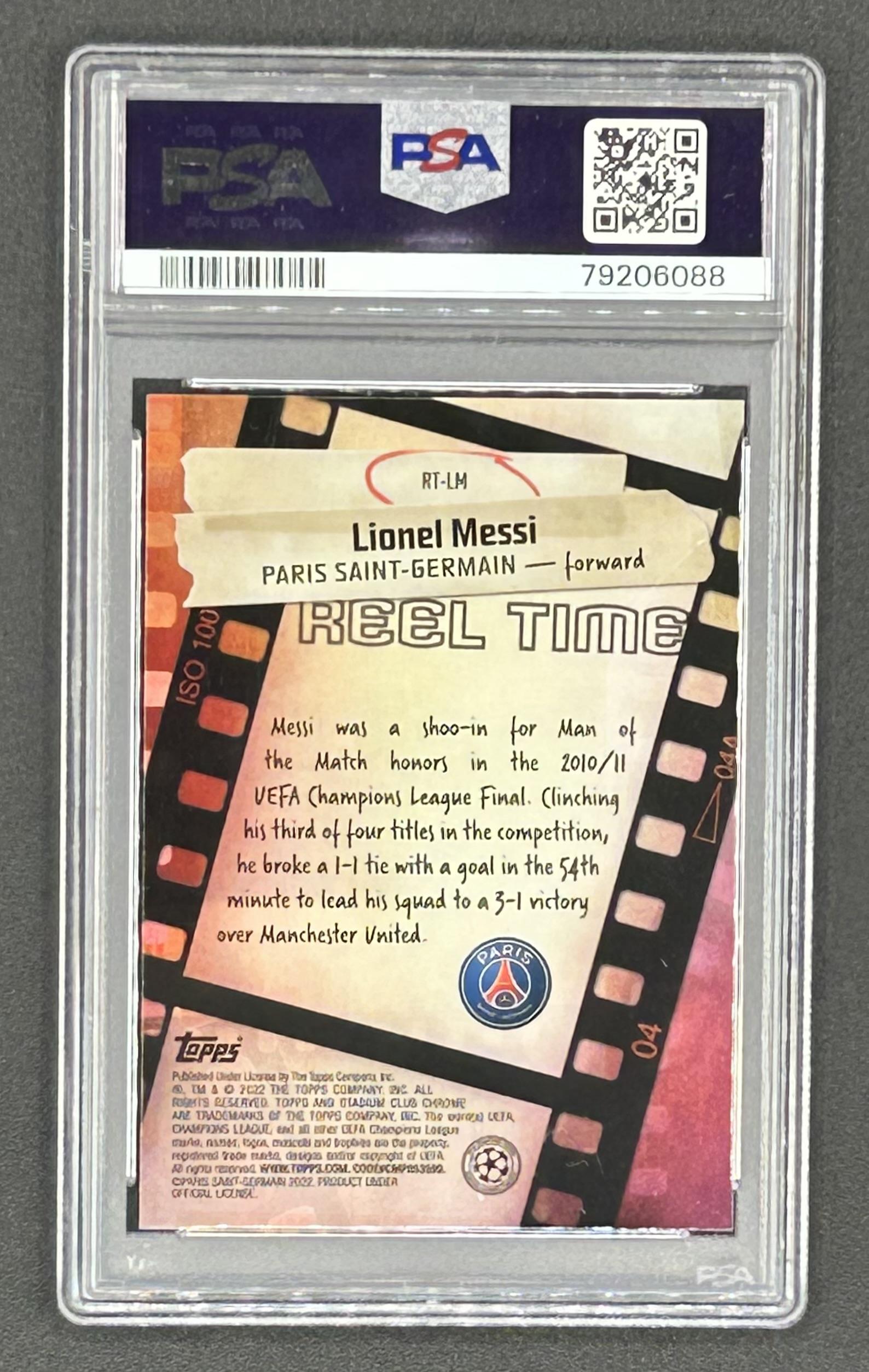 Lionel Messi 2021-22 Stadium Club Chrome UEFA Champions League Reel ...
