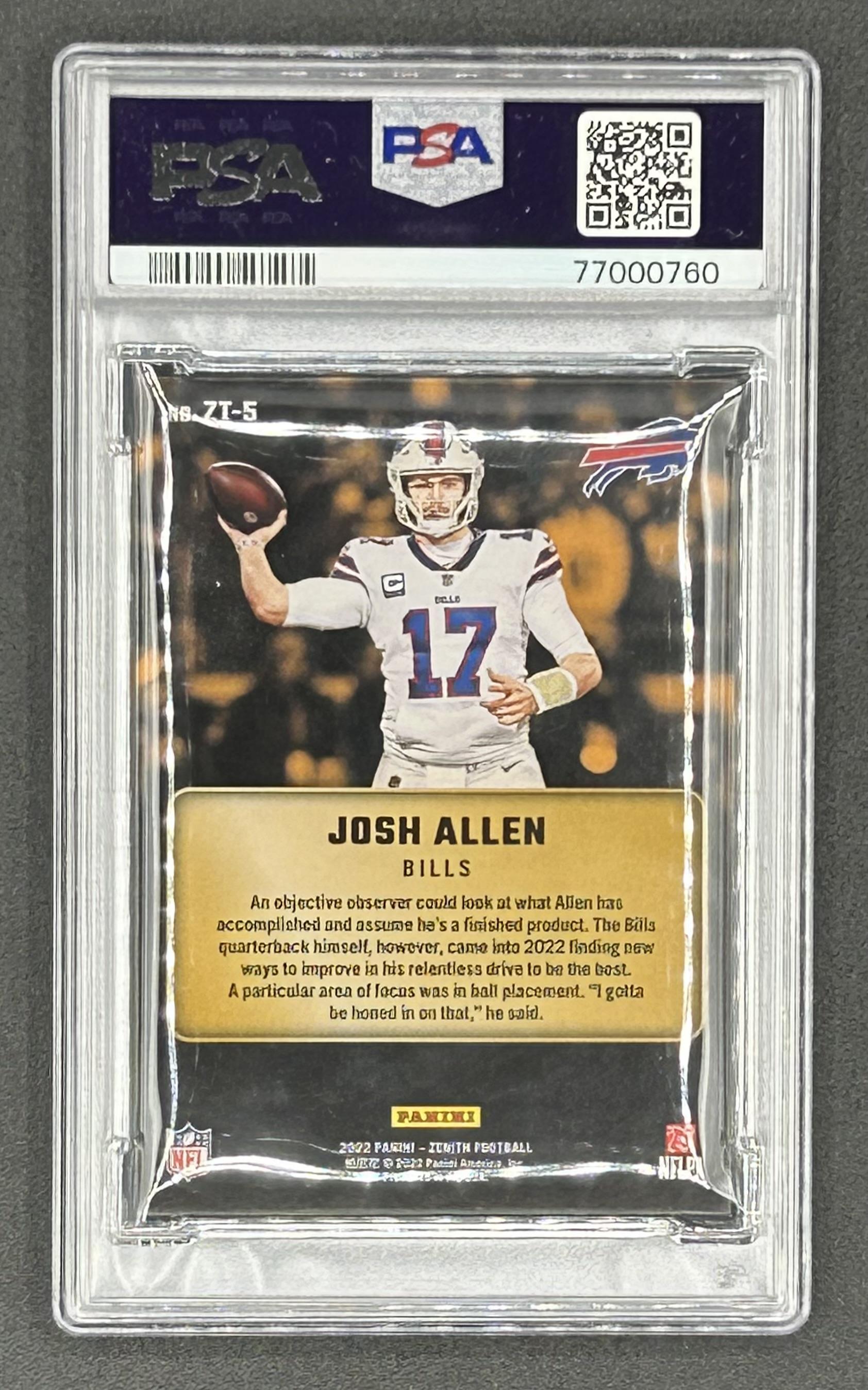 Josh Allen 2022 Zenith Z-Team #5 (PSA 9) | Pristine Auction